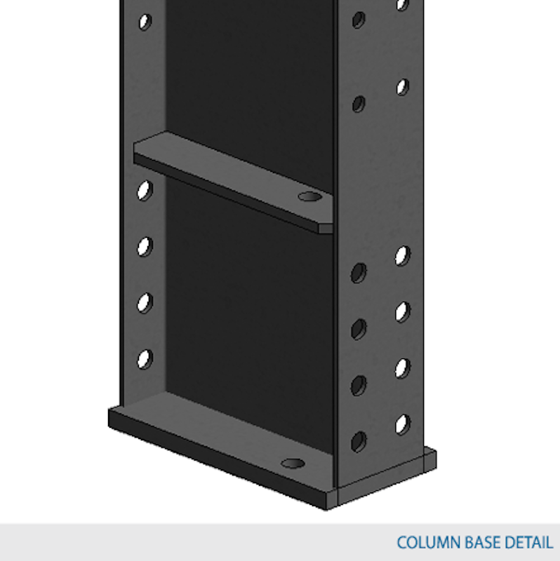 Double-Sided Type 1 Column 16'H w/ 16,000 lbs max load capacity (W12 X ...